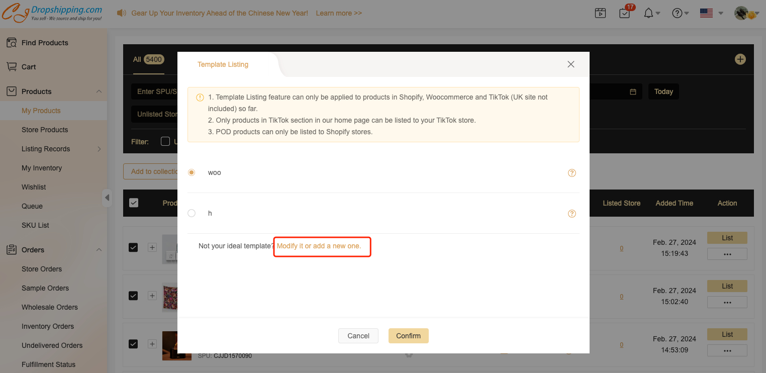 Use CJ Automatic Listing Feature